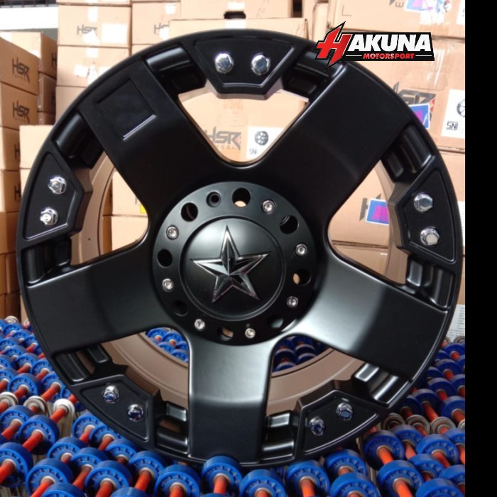 Jual Velg Mobil HSR Ring17 Merk RASTA Lebar 9 Warna Hitam Offroad Buat Pajero Fortuner Triton ...