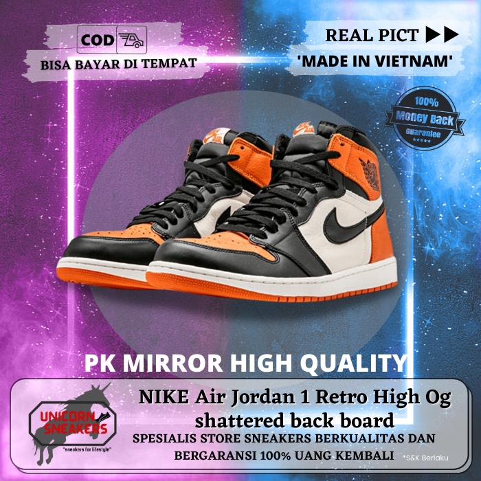 Jual Sepatu Pria Nike Air Jordan 1 High Og Shattered Backboard Pk ...