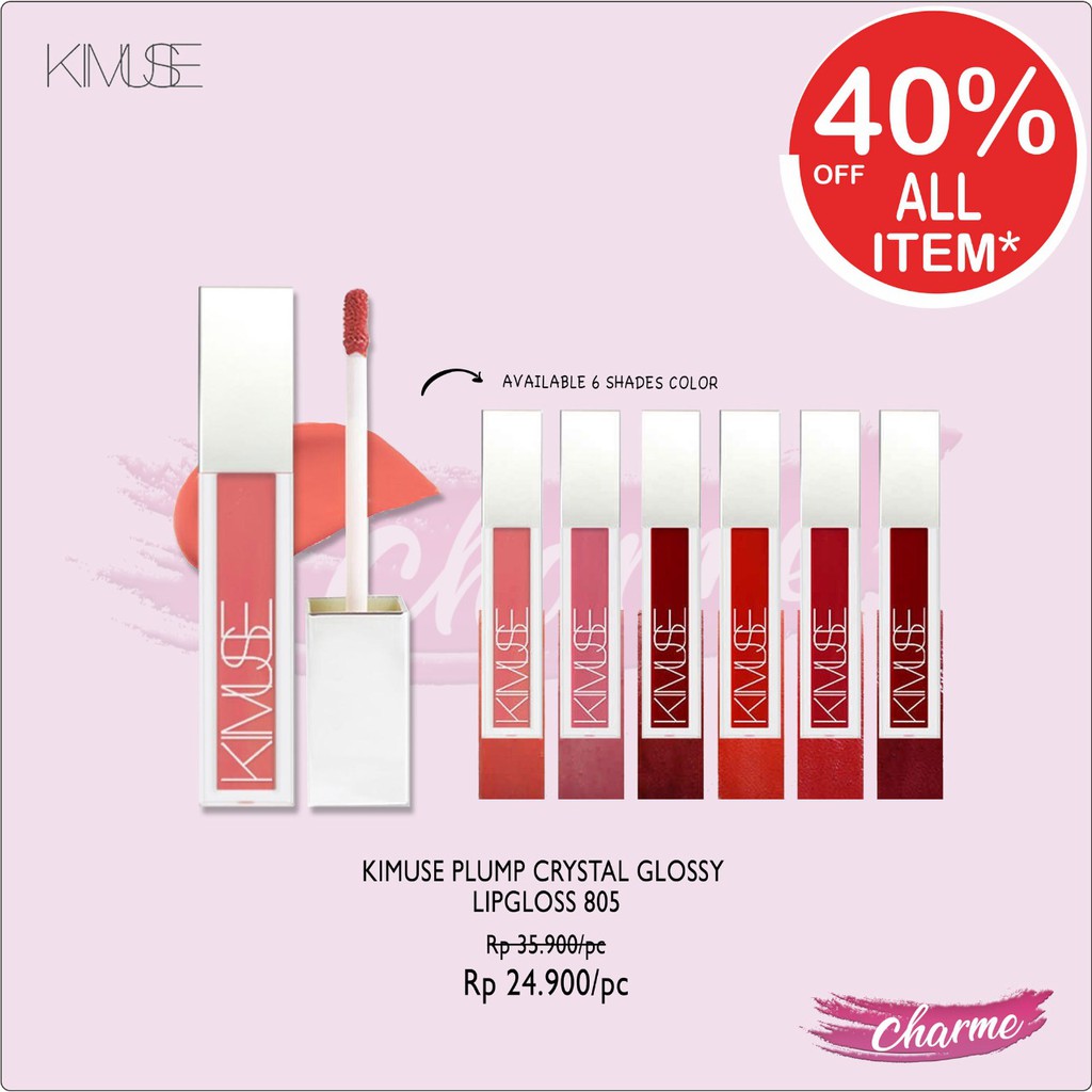 Jual Kimuse 6 Color Liquid Plump Crystal Glossy Lip Gloss 805 kms805 ...
