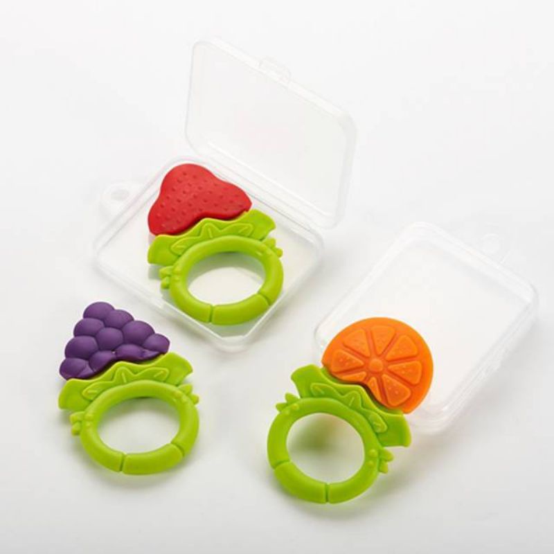 Jual Teether baby fruit / teether bayi buah dengan box / gigit bayi ...
