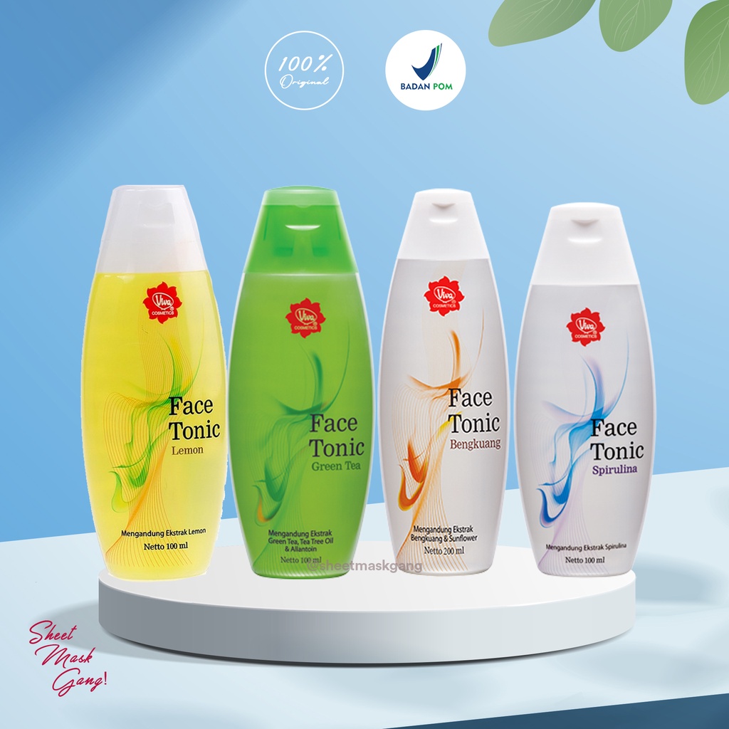 Jual Viva Face Tonic Bengkuang / Greentea / Lemon / Spirulina - 100ml ...