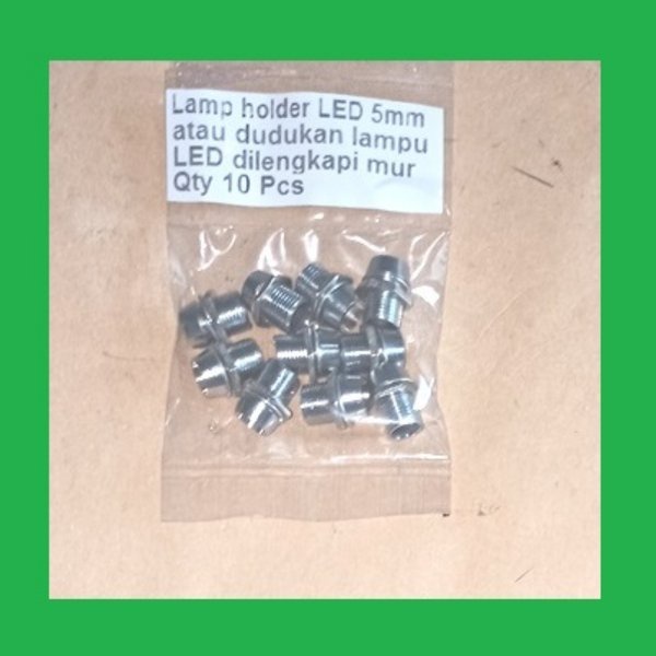 Jual Qty 10 Pcs Lamp holder LED 5mm atau dudukan lampu LED dilengkapi ...