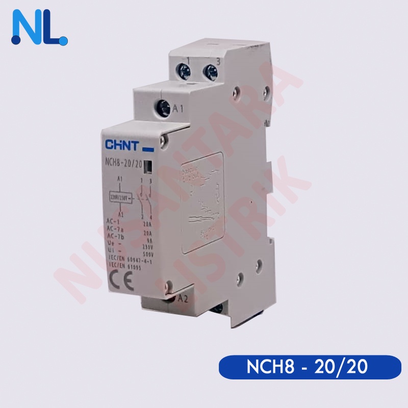 Jual Kontaktor Modular Din Rail Chint NCH8-20/20 20A 2P 2NO | Shopee Indonesia