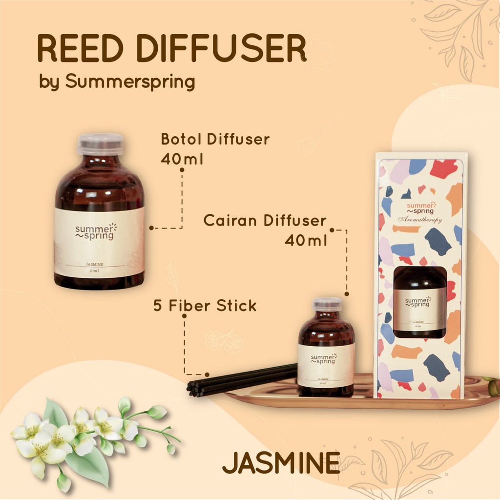 Jual PENGHARUM RUANGAN REED DIFFUSER | JASMINE | Shopee Indonesia