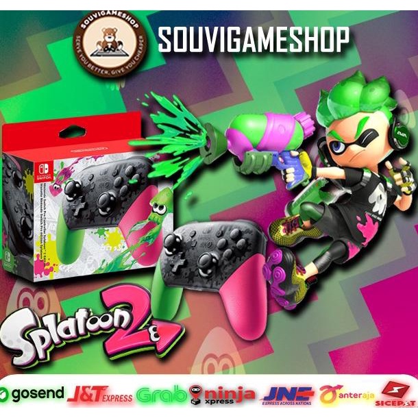 Jual NINTENDO SWITCH PRO CONTROLLER SPLATOON 2 LIMITED EDITION | Shopee ...