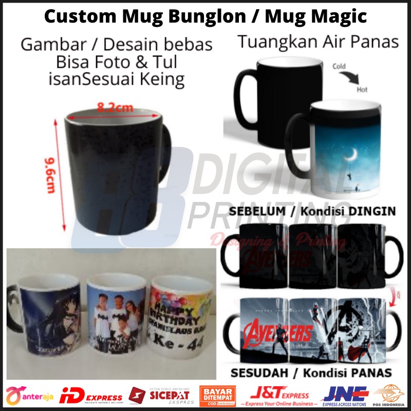 Jual [READY-Bisa Foto] Promo Cetak MUG Murah Custom MUG Bunglon Cetak ...