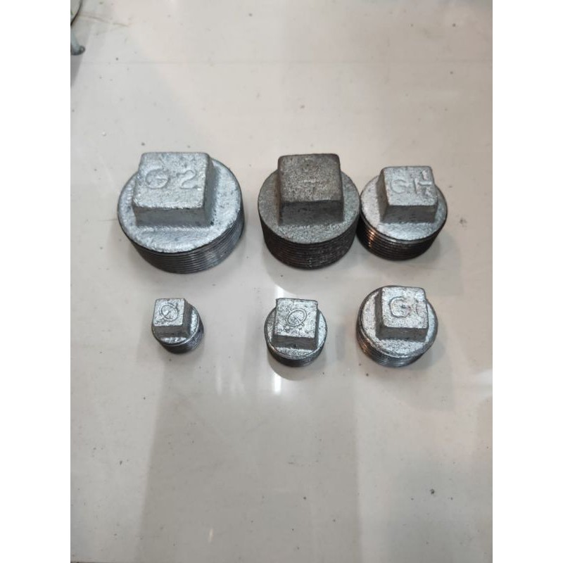 Jual Plug Galvanis 1/2" Tutup Kran air Drat luar ujung besi | Shopee ...