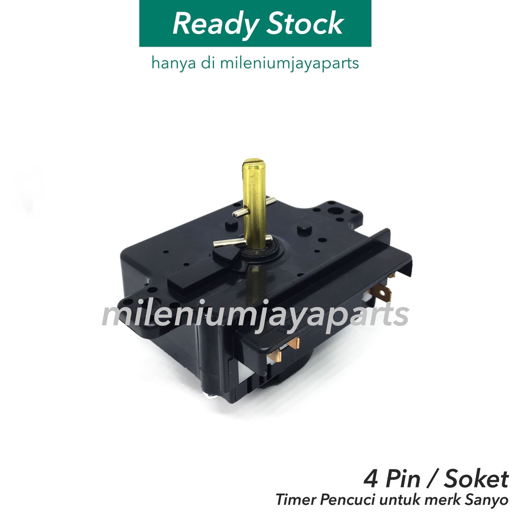 Jual Timer Soket Mesin Cuci SANYO 4 Pin - Timer Wash Socket 4 Skun ...