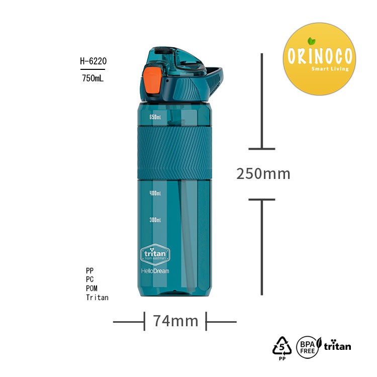 Jual Orinoco Botol Minum 750ML Falcon Space Cup Sport Bottle Plastik ...