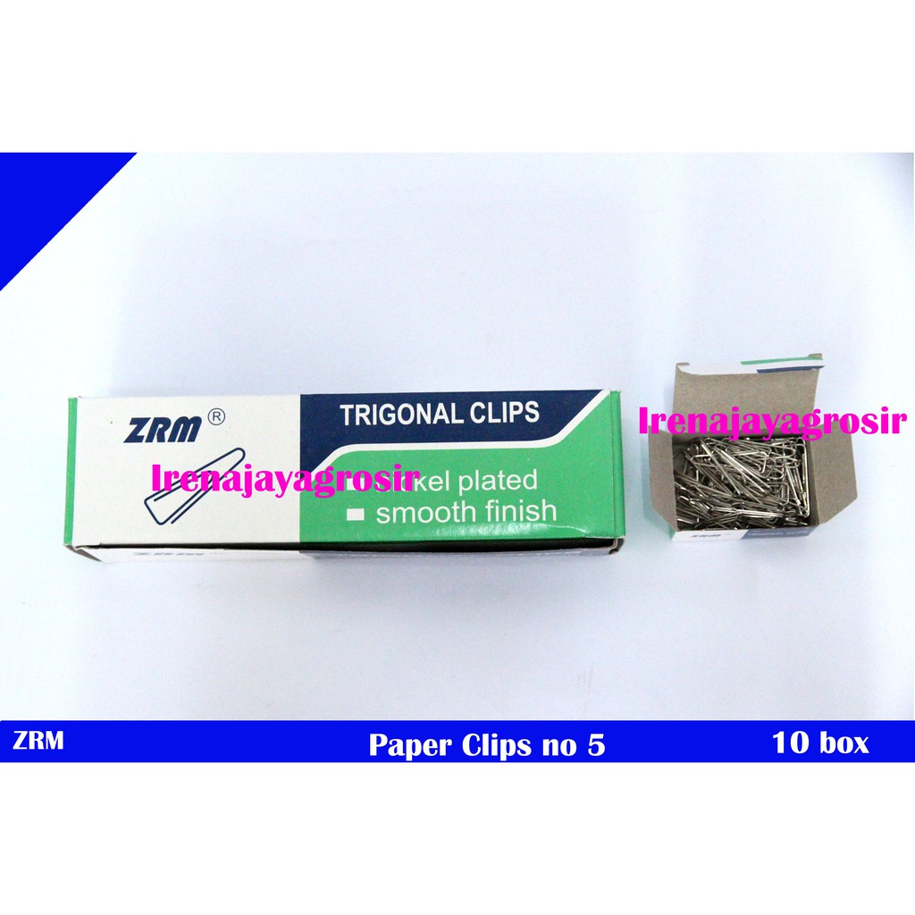 Jual Paper Clip ZRM / Trigonal Clip Besi / Klip Kertas Isi 10 Dus ...
