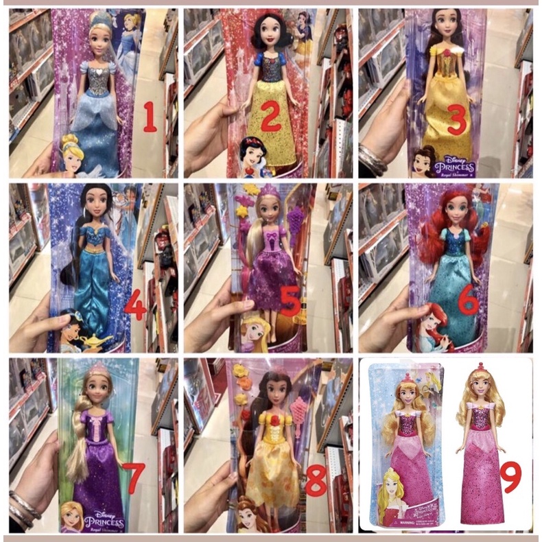 Jual disney princess doll boneka barbie ariel snow white aurora belle ...