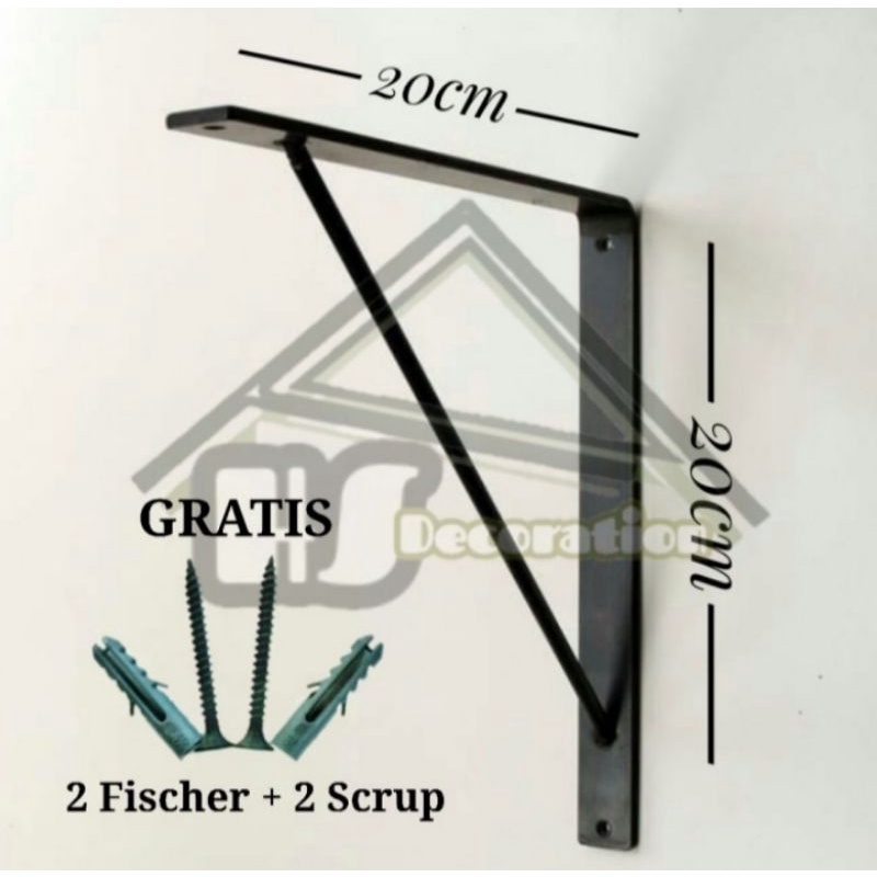 Jual Rak Besi Siku Penyangga Ambalan, Besi Siku Tempel Dinding, Brecket ...