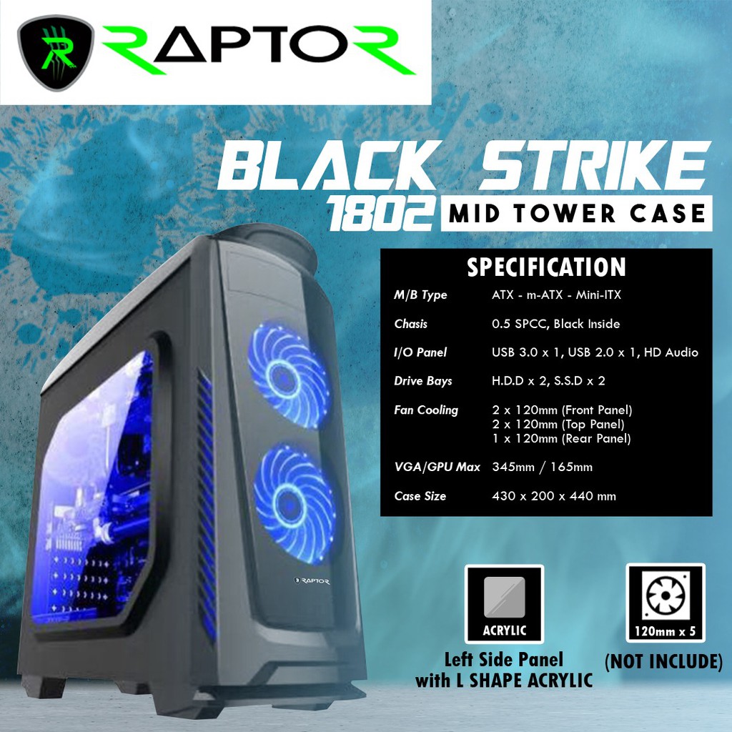 Jual Casing Gaming PowerUp Raptor 1802 Dvd Slot - Casing Gaming ...