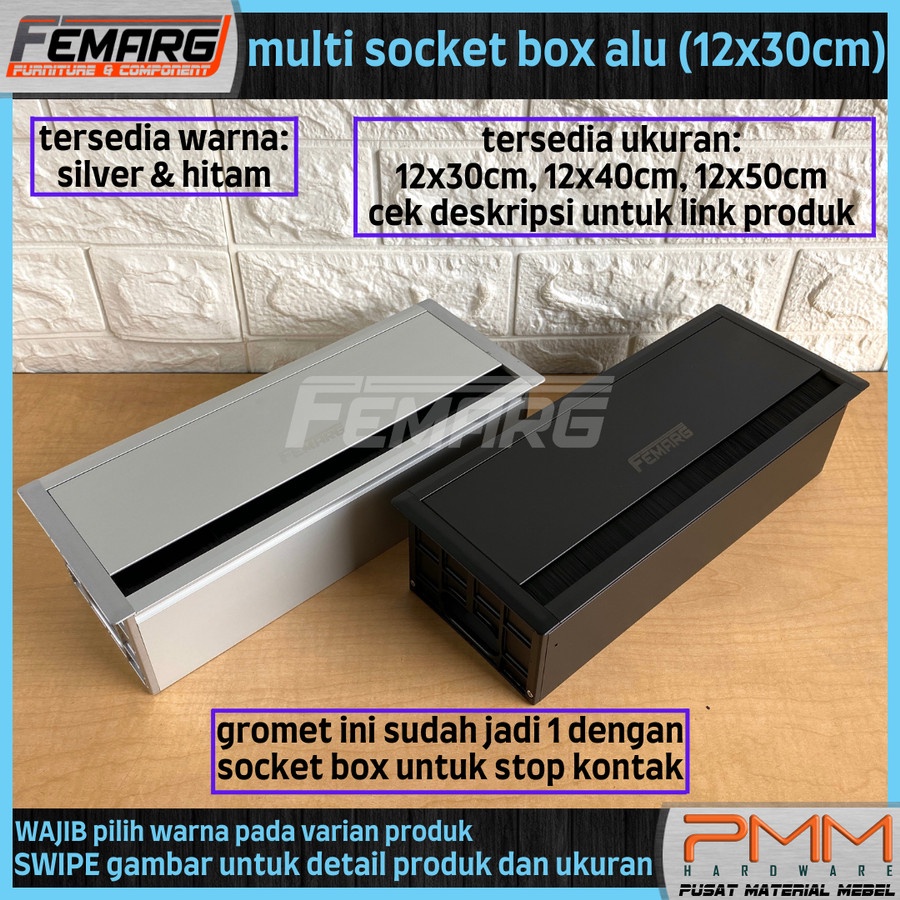 Jual multi socket box FEMARG 12x30cm | gromet alumunium lubang kabel ...