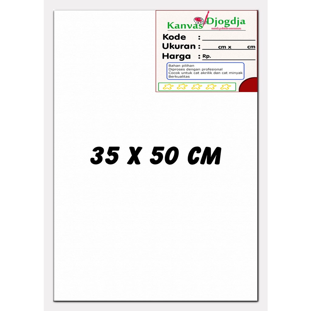 Jual Kanvas span standar ukuran 35 cm x 50 cm | Shopee Indonesia