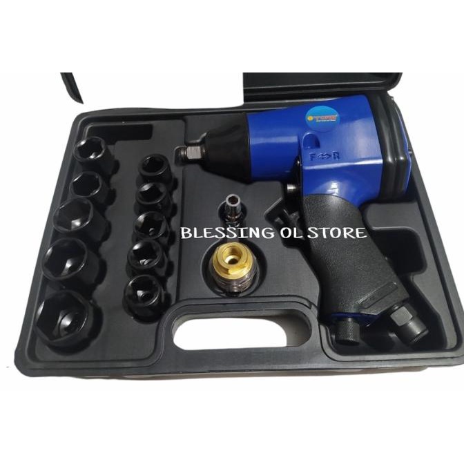 Jual Air Impact Set Bor Baut Obeng Angin Kompressor 1/2 Inch Kit ...