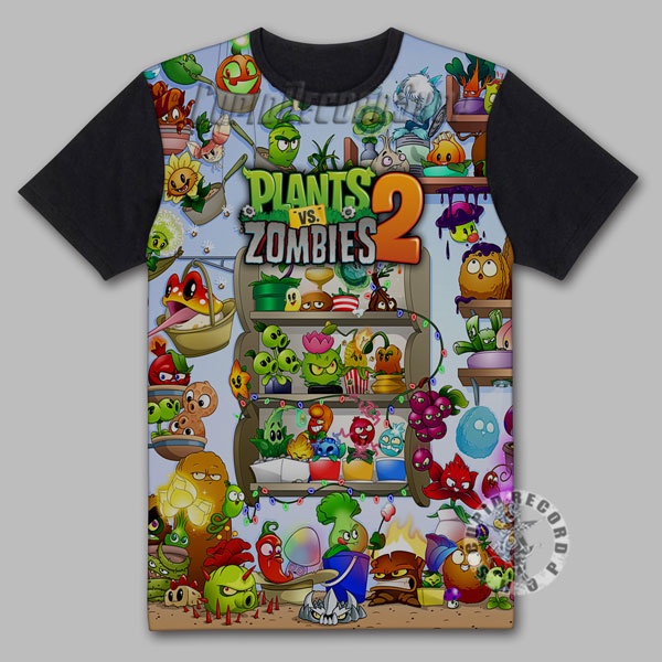Jual Baju Plants Vs Zombies Kaos Game Zombie 3D DWS | Shopee Indonesia