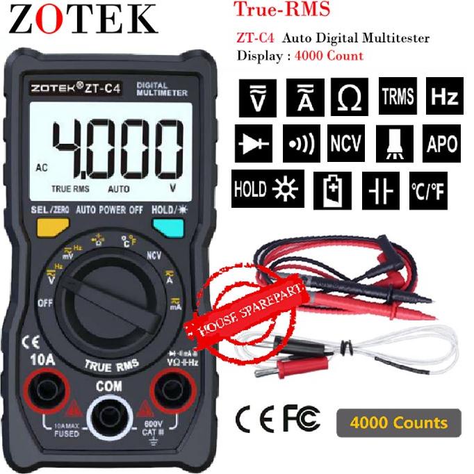 Jual Zotek Zt-C4 Avometer Digital Multitester Digital Original Ac/Dc ...