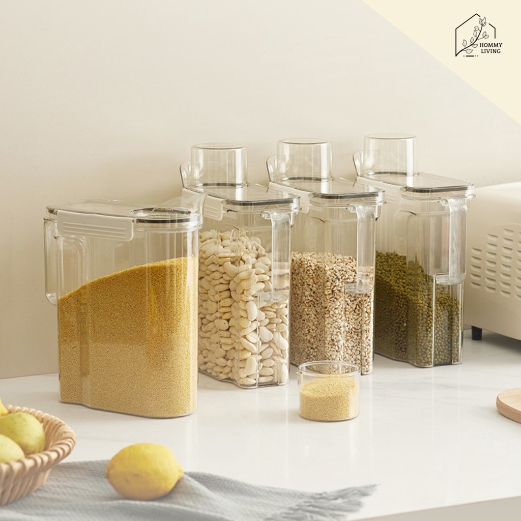 Jual HommyLiving OTOMI Toples Biji Bahan PET Kedap Udara Tempat ...