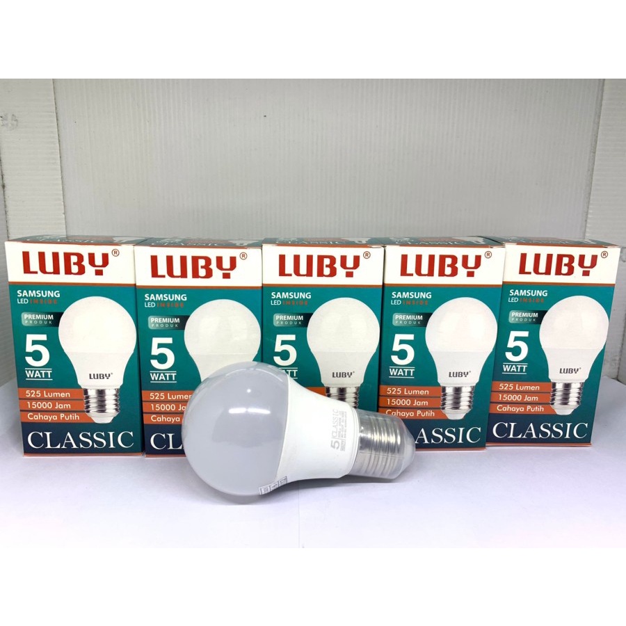 Jual Lampu Bohlam 5 Watt Luby Classic 5W Lampu LED Putih 5 Watt | Shopee Indonesia