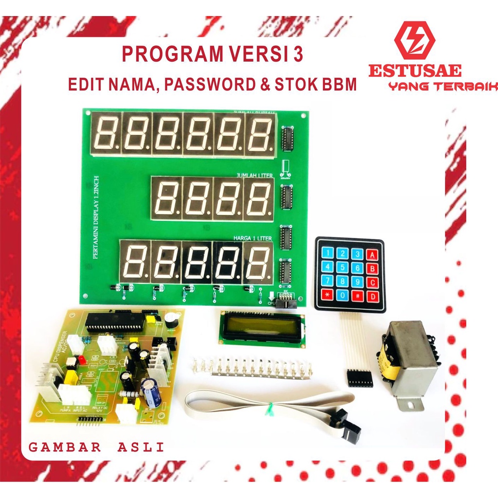 Jual PAKET CPU AC V3 POM MINI PERTAMINI + KEYPAD MEMBRAN + DISPLAY 7SEGMEN MERAH + LCD 1602 ...