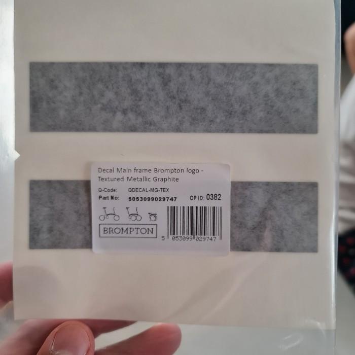 Jual sticker met graphite grapit frame brompton body decal stiker grey ...