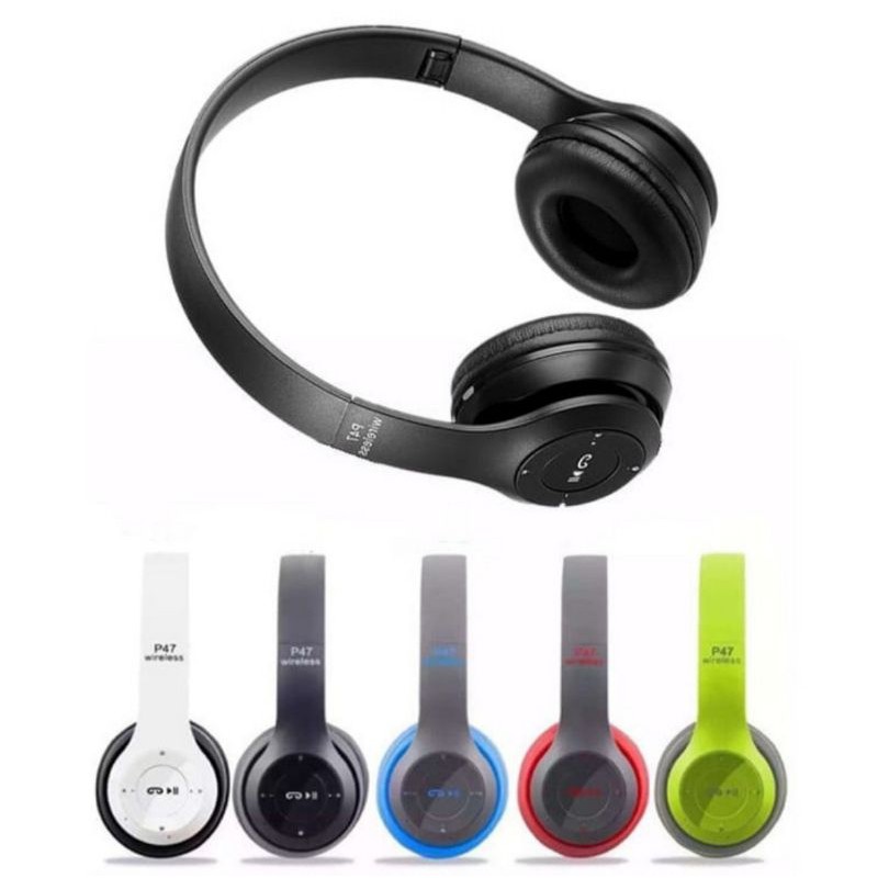 Jual Headphone Bluetooth Wireless P47 headphone bando bluetooth P47 ...