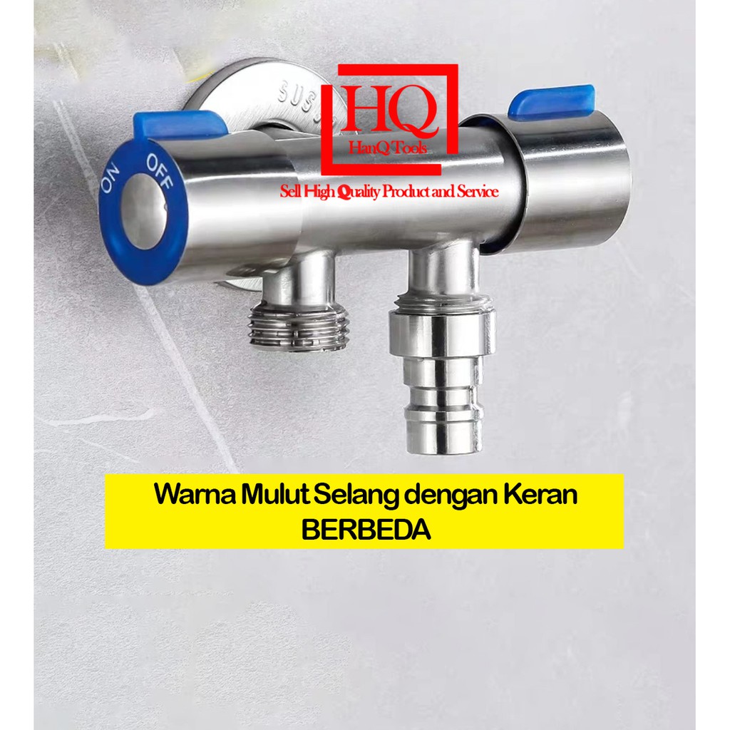 Jual Keran Cabang Double Stop Kran Shower Mandi Selang Mesin Cuci ...