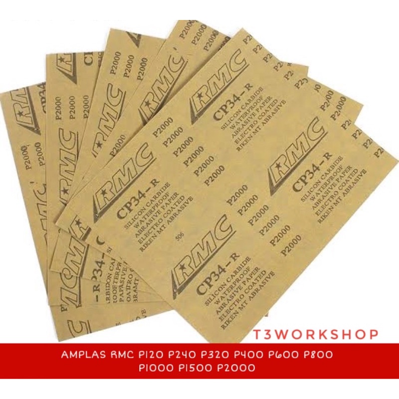 Jual amplas RMC waterproof sheet P120 - P2000 20lembar | Shopee Indonesia