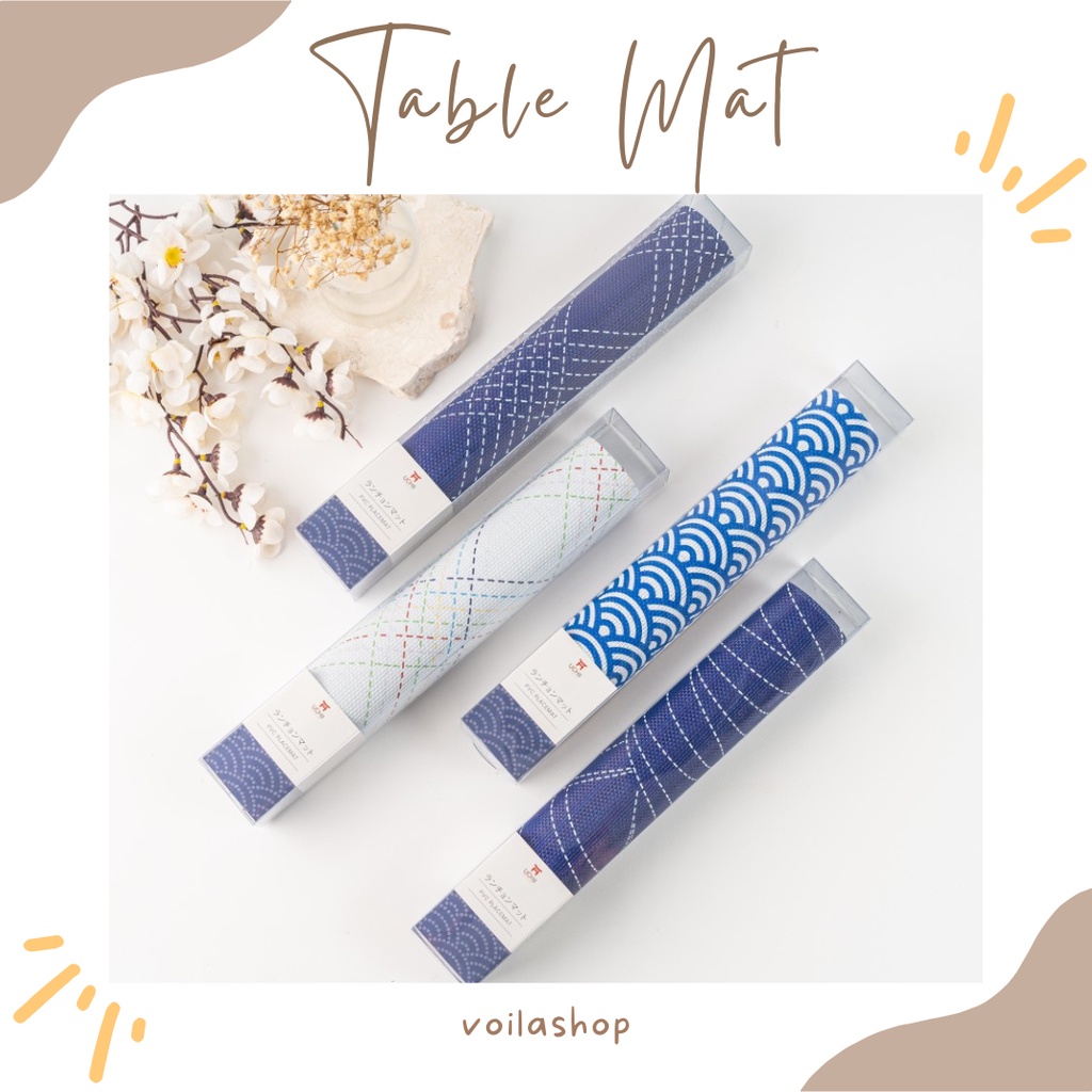 Jual US Alas Tatakan Piring Meja Makan Biru Estetik - Table Mat ...