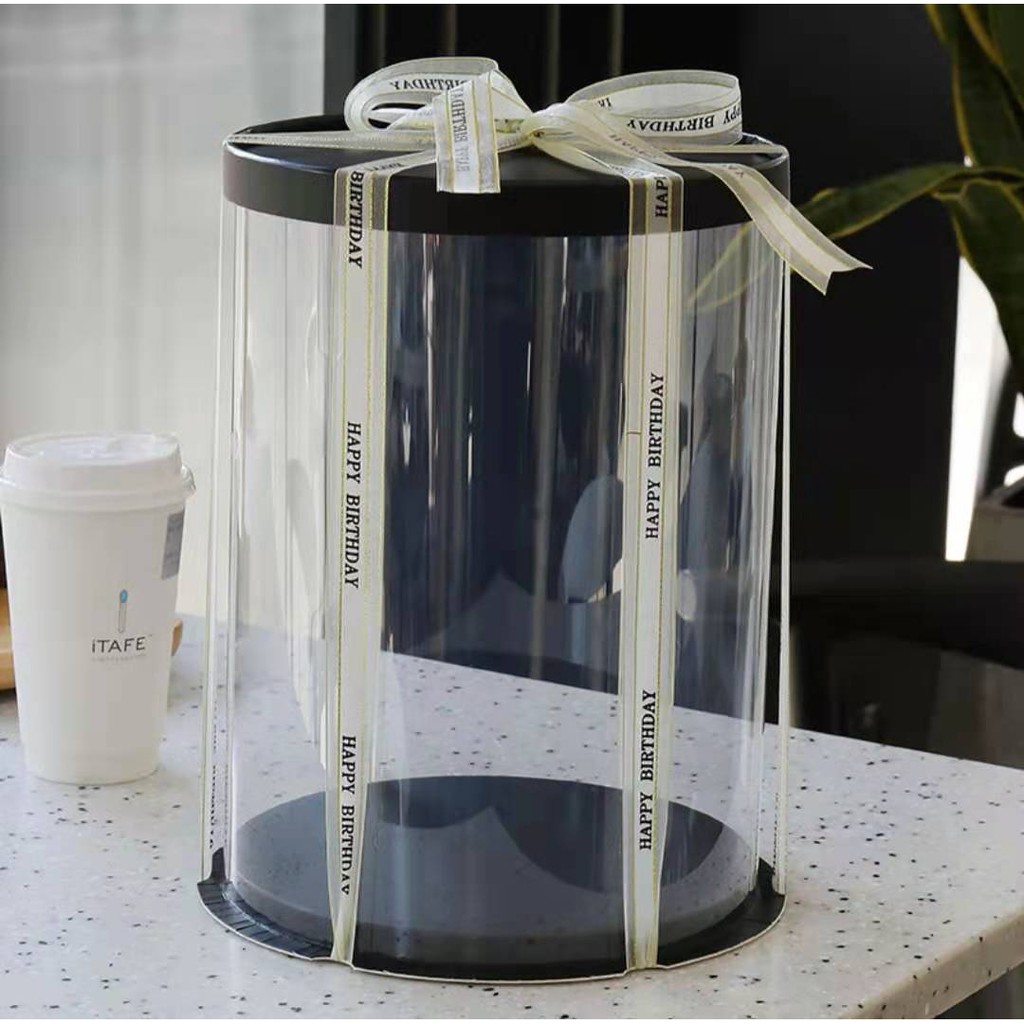 Jual Box kue tart mika bulat 10 INCH utk 3 TINGKAT kue | Shopee Indonesia