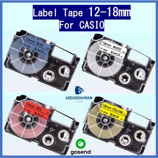 Jual Label Tape 9 12 18 mm for Casio EZ Label Tape Printer 9mm 12mm ...