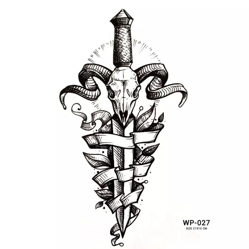 Jual TERBARU TATTO TEMPORER TEMPORARY TATTOO MOTIF SENJATA PISTOL PISAU ...