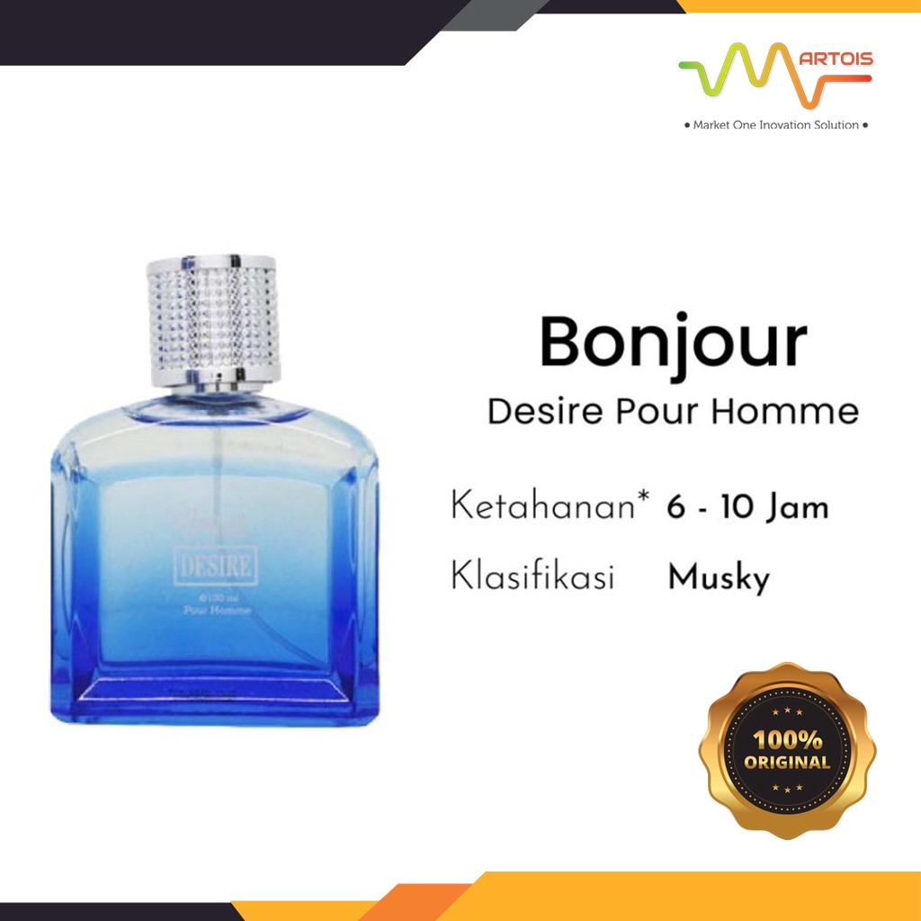 Jual Parfum Original Bonjour Desire Pour Homme 100ml | Shopee Indonesia