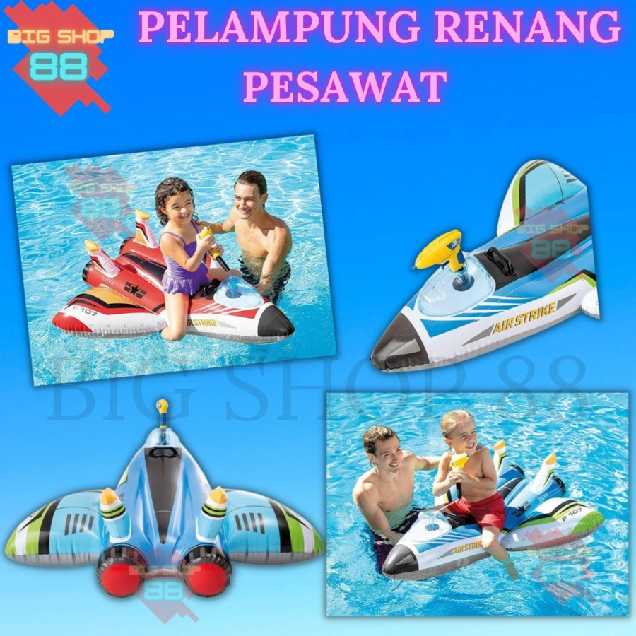 Jual Intex 57536 Water Gun Plane Ride On Ban Pelampung Pesawat Renang ...