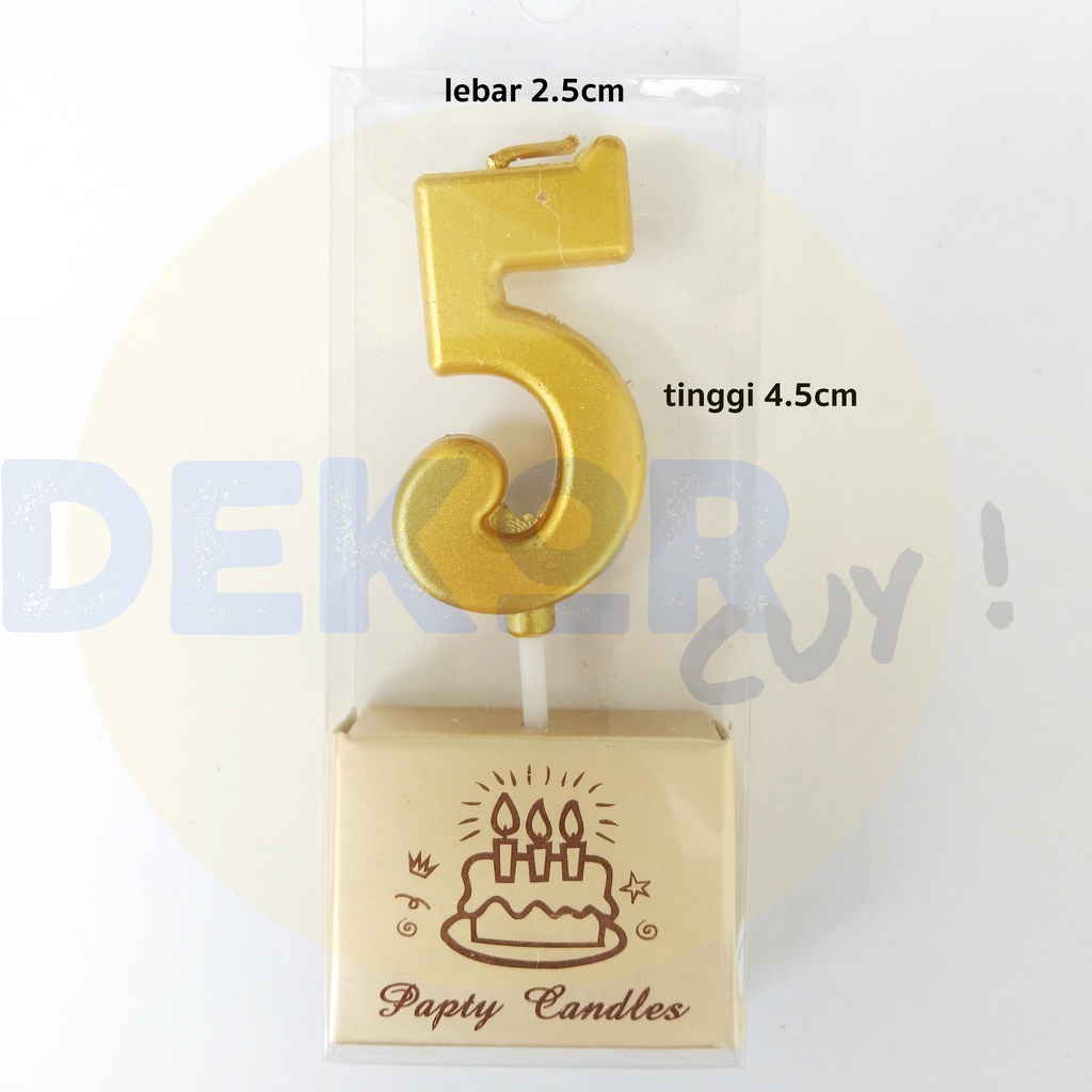 Jual LILIN ULANG TAHUN ANGKA METALIK / Lilin ulang tahun gold / Lilin ...