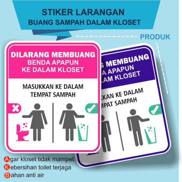 Jual STICKER PERINGATAN DI TOILET. | Shopee Indonesia