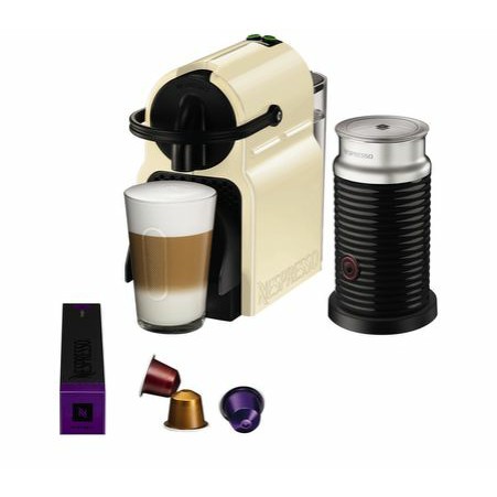 Jual Nespresso Inissia Coffee Machine - Cream + aeroccino | Shopee ...
