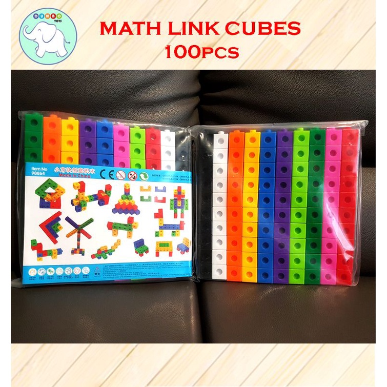Jual Math Link Cubes 2x2cm 100pcs Mathlink Linking Cube | Shopee Indonesia