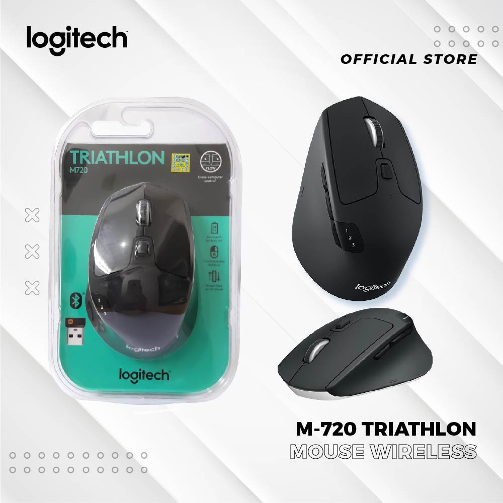 Jual Logitech M720 Triathlon Multi-Device Bluetooth Wireless Mouse Flow ...