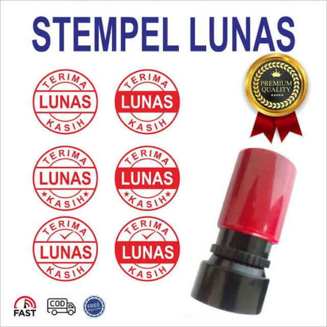 Jual STEMPEL LUNAS / stempel otomatis / stempel logo label onlineshop ...