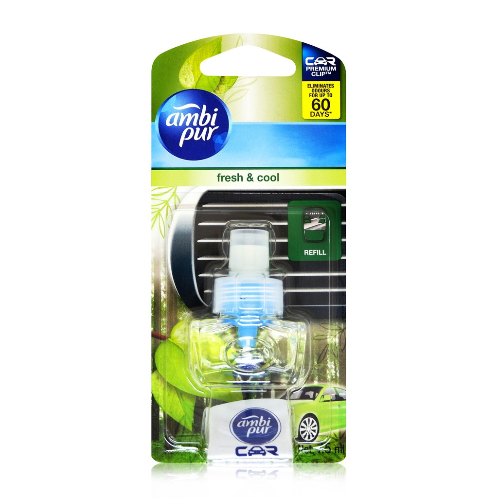 Jual Ambi Pur Pengharum Mobil Premium Clip Fresh & Cool Refill 7,5 ml ...