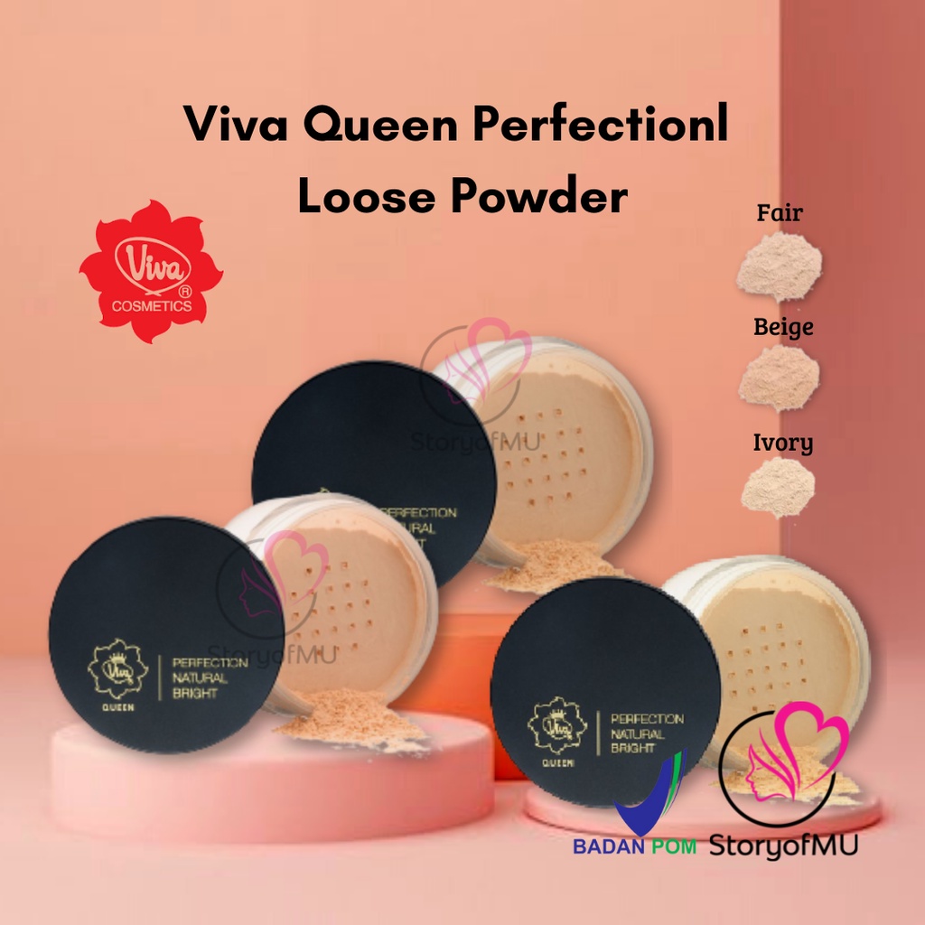 Jual VIVA Cosmetics Queen Perfection Natural Bright Loose Powder 35g ...