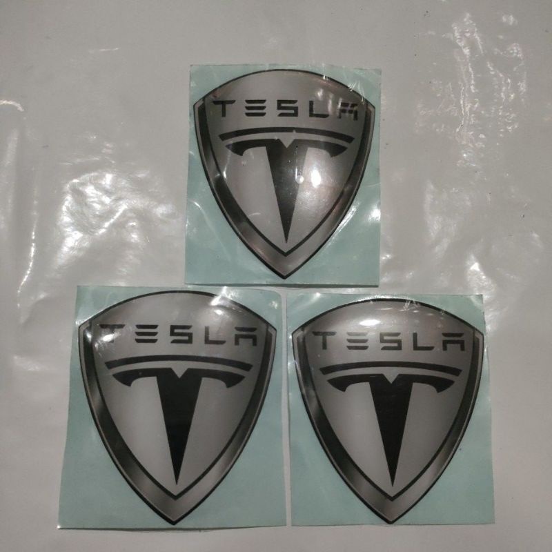 Jual Stiker Timbul Logo TESLA Ukuran 5.5x6.5 | Shopee Indonesia