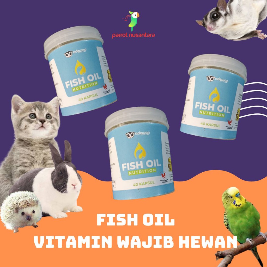 Jual Fish Oil / Minyak Ikan Vitamin Wajib Sugar Glider Kucing Burung ...