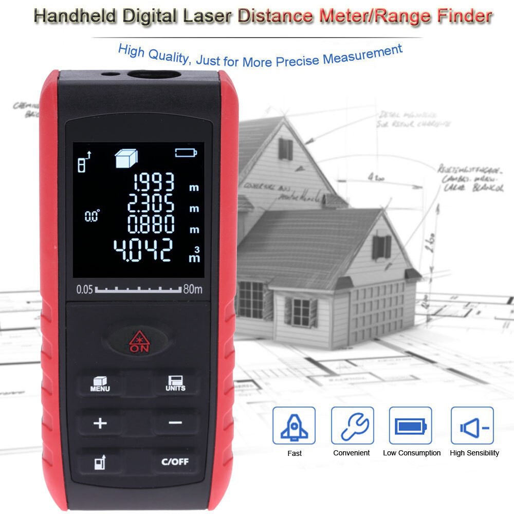 Jual IMPORT 80m Digital Laser Distance Meter Portable Laser rangefinder ...