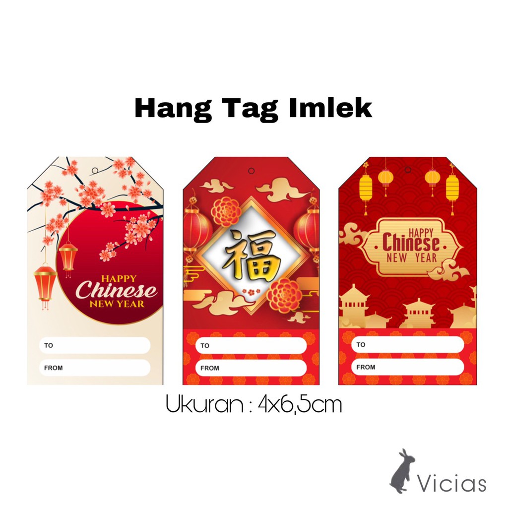 Jual Hang Tag Imlek Sincia Gantungan Kartu Ucapan Hampers Bingkisan ...
