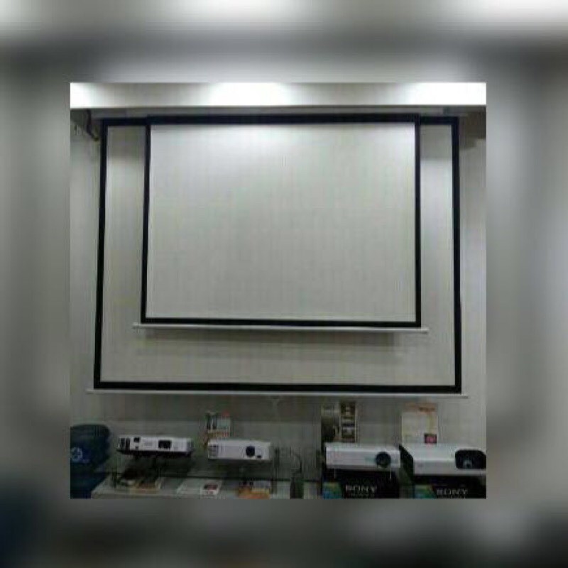 Jual Layar proyektor elektrik HQ elektrik 70 inch | Shopee Indonesia