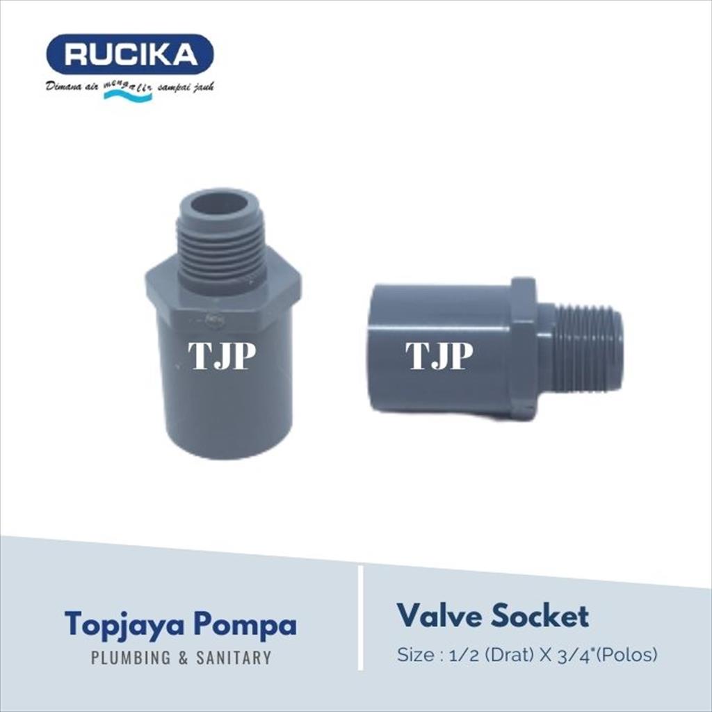 Jual VALVE SOCKET AW RUCIKA 1/2 X 3/4" | Shopee Indonesia