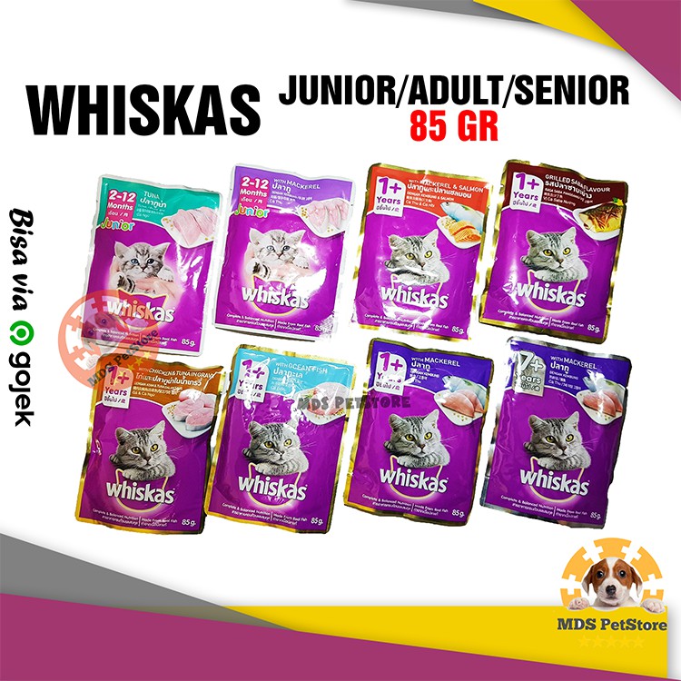 Jual Whiskas Wet Food Adult/Kitten 80 Gr | sachet saset 80gr | Shopee ...
